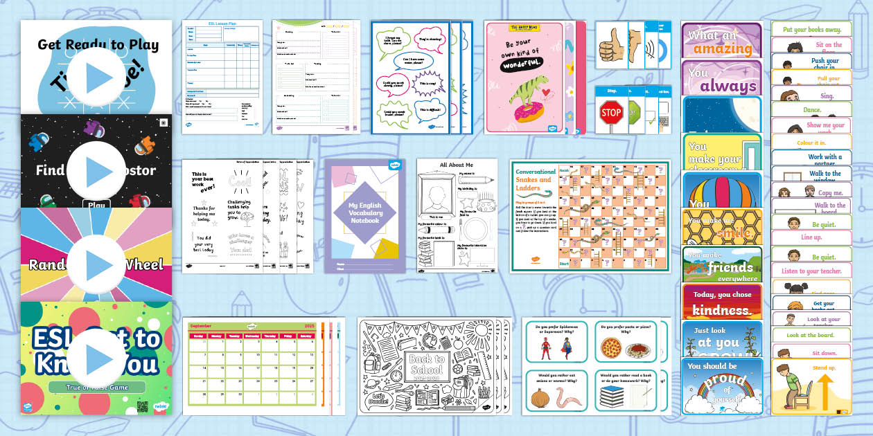 2025 Kids Starter Pack for ESL Teachers (teacher made)