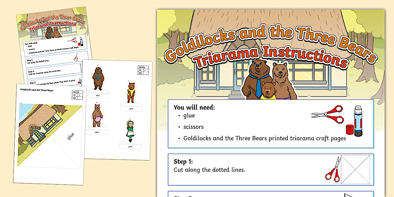 Goldilocks and the Three Bears Triarama Craft (teacher made)