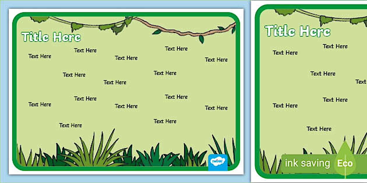 Editable Jungle Word Mat - Primary Resources (teacher made)