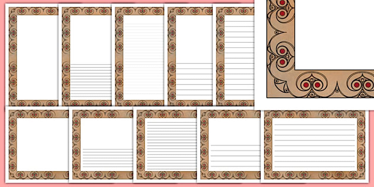 Editable Iron Age Themed Writing Frames (professor feito)