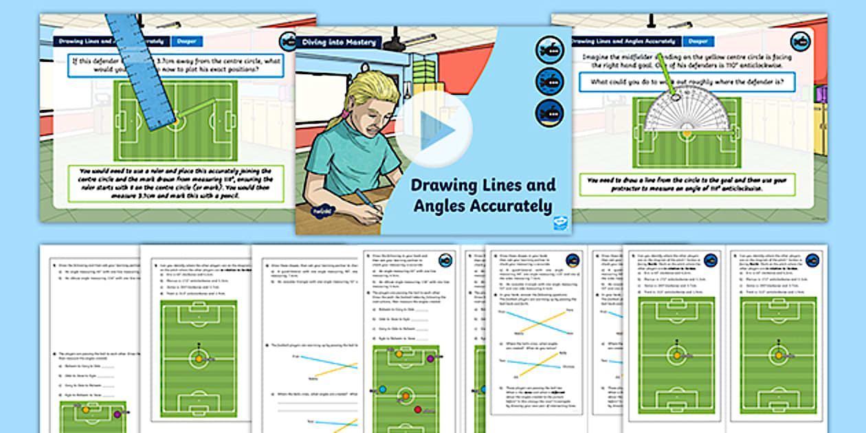 Diving into Mastery: Drawing Lines and Angles Accurately Teaching Pack