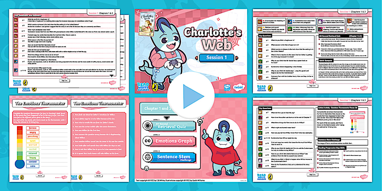 FREE! - Charlotte's Web Whole-Class Guided Reading Pack 1: Chapters 1 & 2