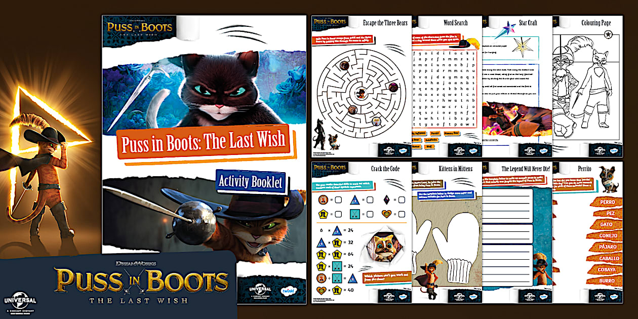 Puss in Boots: Activity Booklet [Age 7-11]