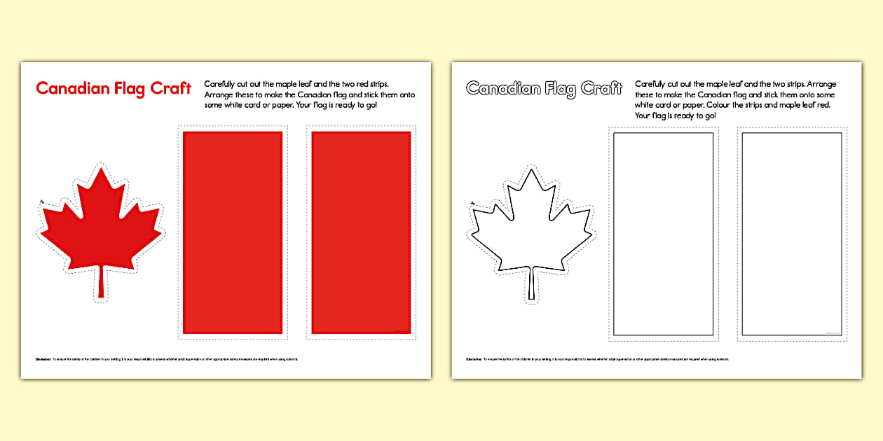 Canada Day Flag Craft Activity | Fine Motor Activity