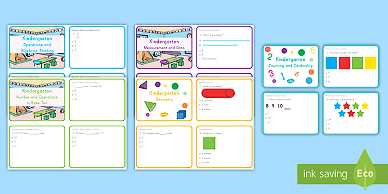Kindergarten Math Task Cards Pack - Twinkl