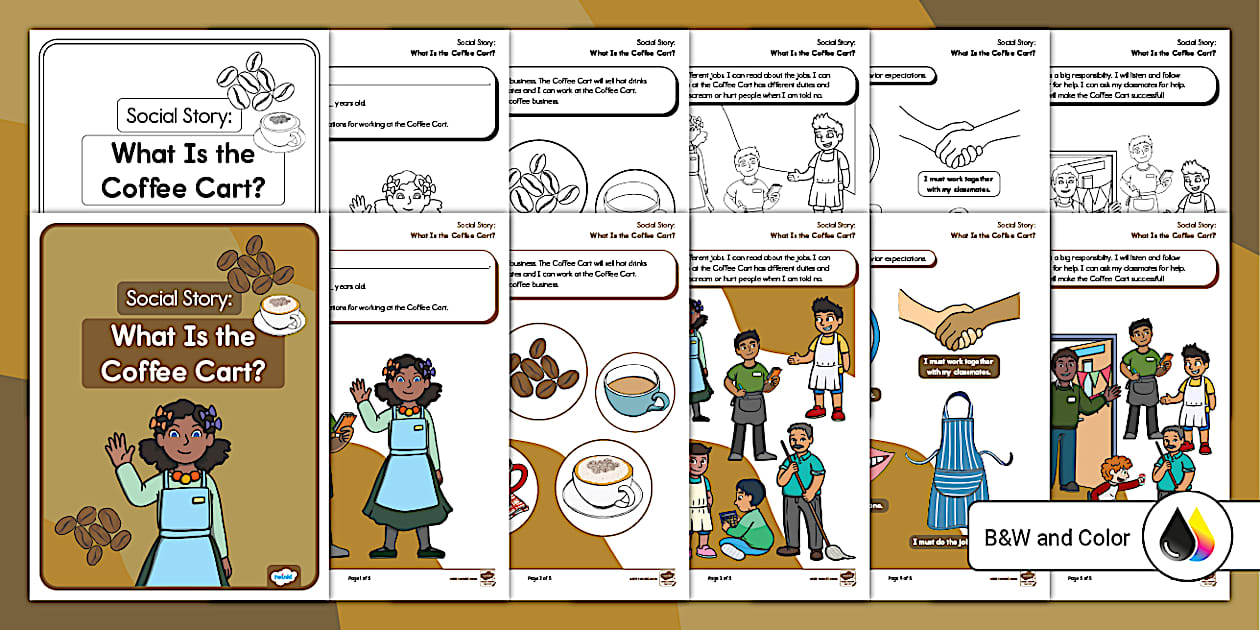 What Is the Coffee Cart? Social Story Booklet (Teacher-Made)