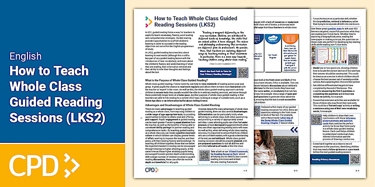 How to Teach Whole Class Guided Reading Sessions (LKS2)