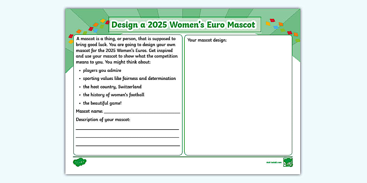 Euro Mascots | Euro 2025 Mascot | Twinkl | Sport | PE | KS2
