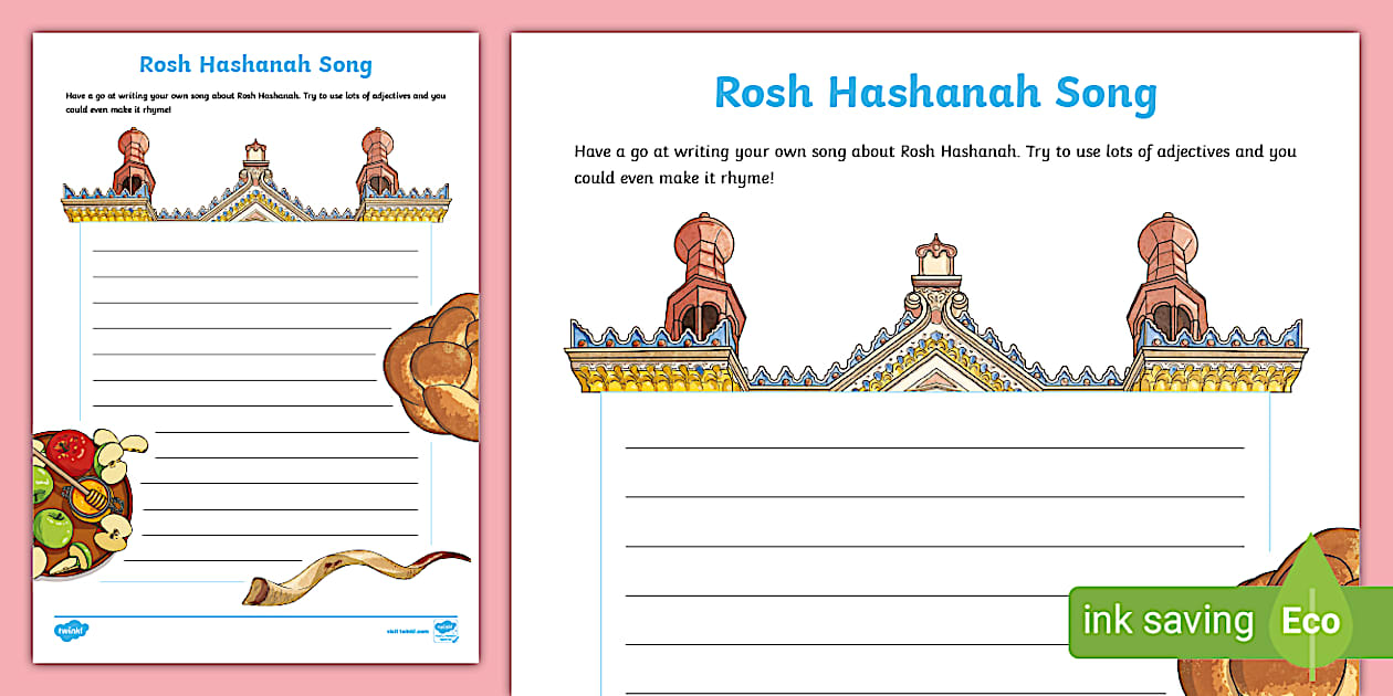 Rosh Hashanah Song Template (Teacher-Made) - Twinkl