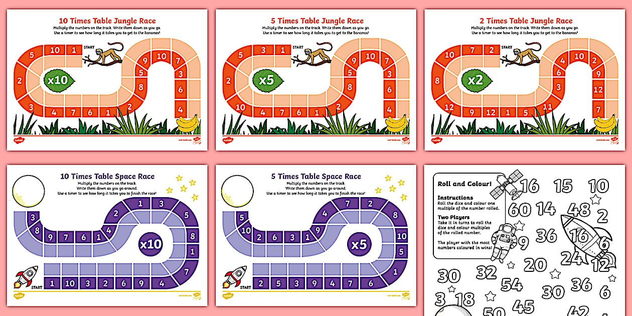KS1 Printable Multiplication Board Games (Teacher-Made)