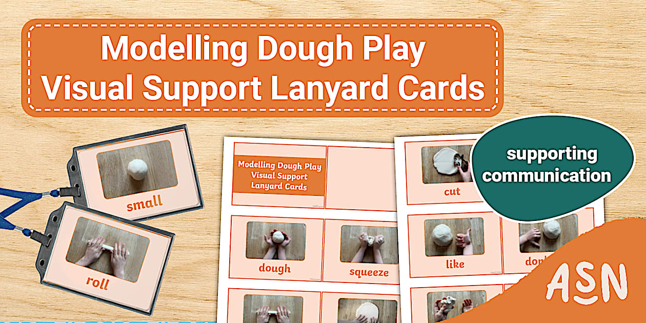 Modelling Dough Play Visual Support Lanyard Cards