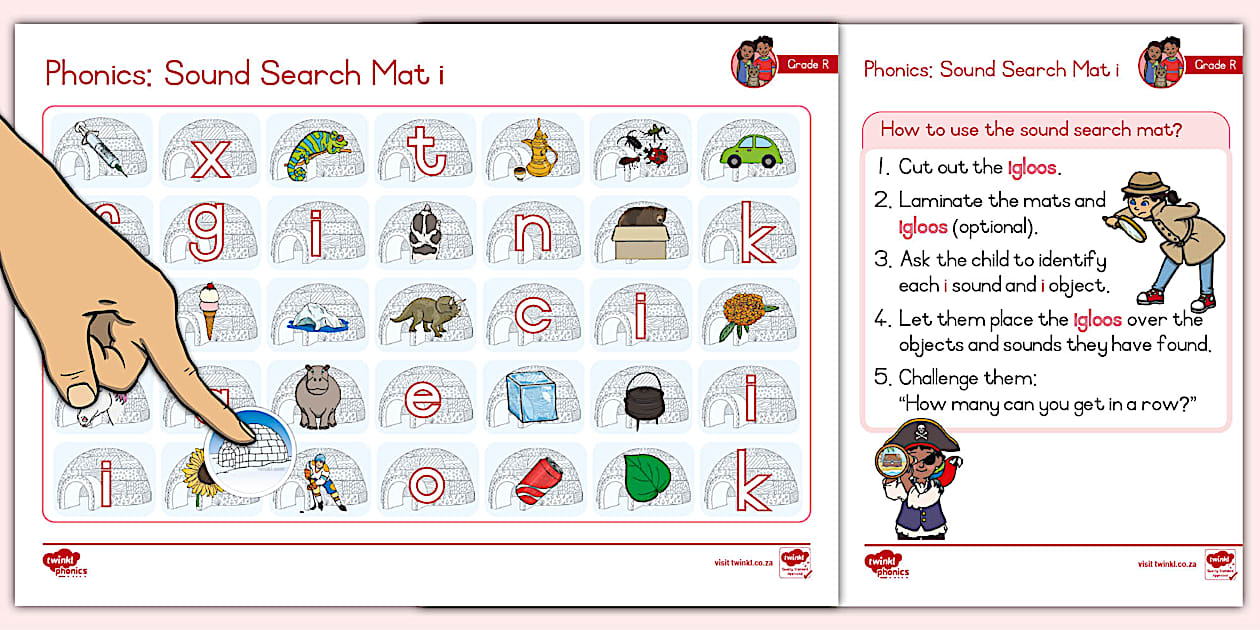 Gr R Phonics - Term 1 - i sound - Sound Search Mat (CAPS)