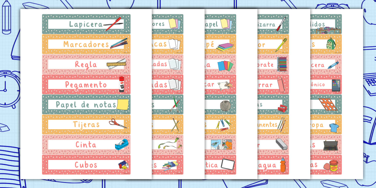 Etiquetas editables: vuelta al cole (teacher made) - Twinkl