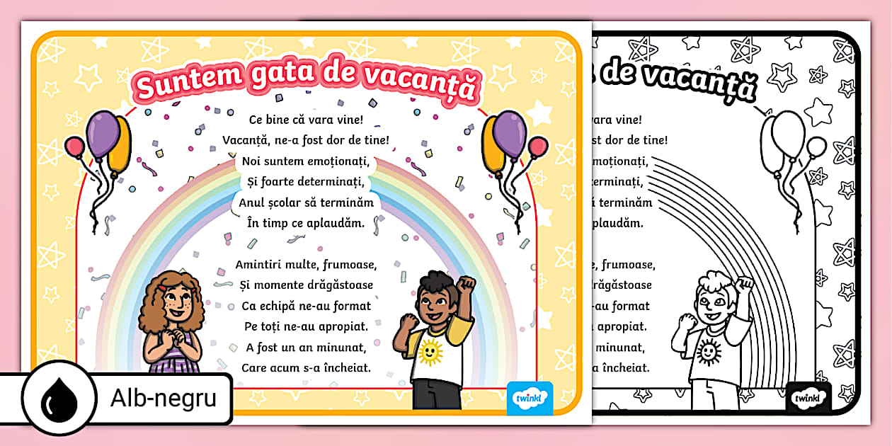 Suntem gata de vacanță – Poezie
