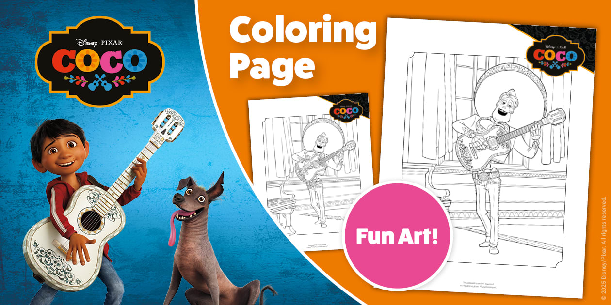 Coco: Ernesto de la Cruz Coloring Page