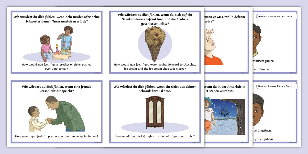 How would you feel if...? German Prompt Cards (teacher made)