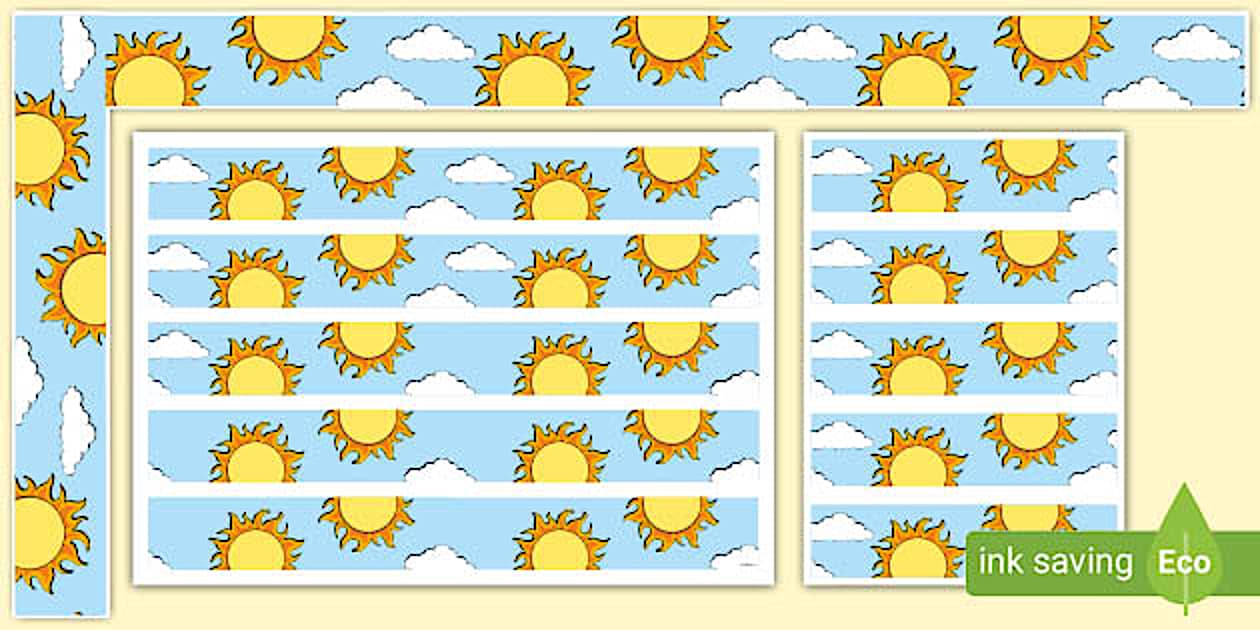Sunshine Display Border - Classroom Display (teacher made)