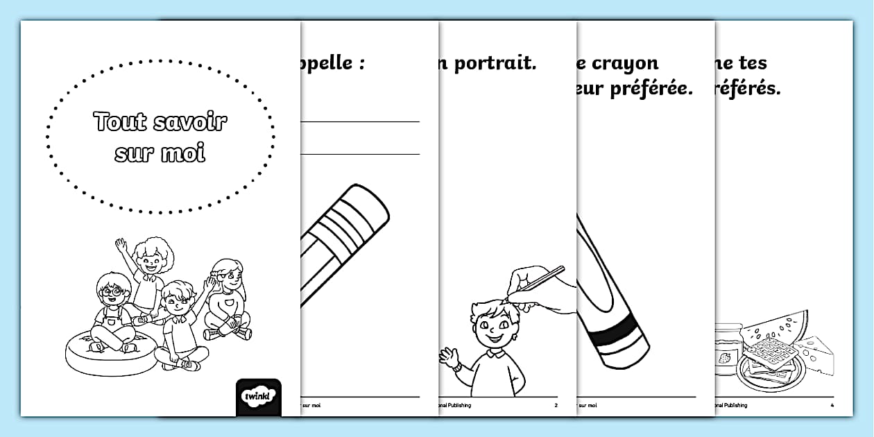 Livret : Tout savoir sur moi (teacher made) - Twinkl