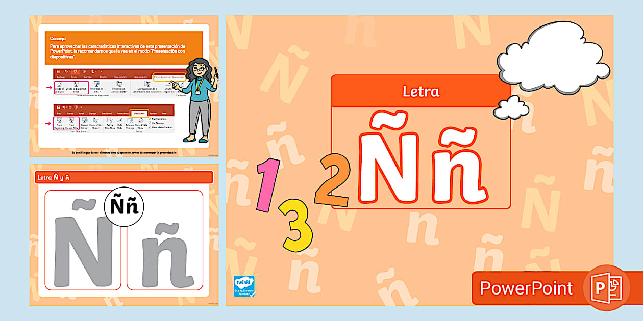 PowerPoint: Letra Ñ (teacher made) - Twinkl