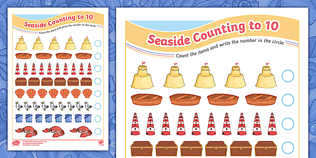 👉 Seaside Counting to 10 (teacher made) - Twinkl