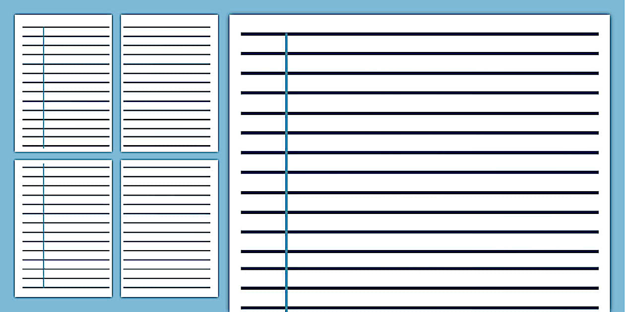 Giant Blue Margin Lined Paper Page Display (Teacher-Made)