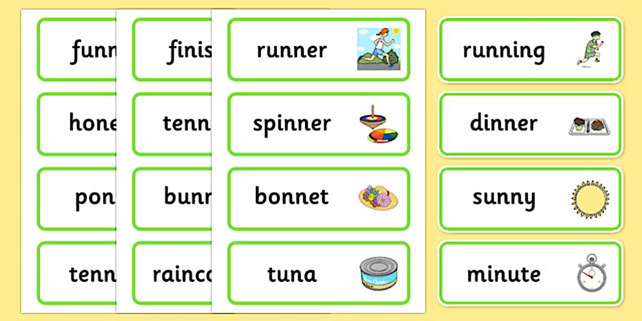 Medial 'n' Word Cards (teacher made) - Twinkl