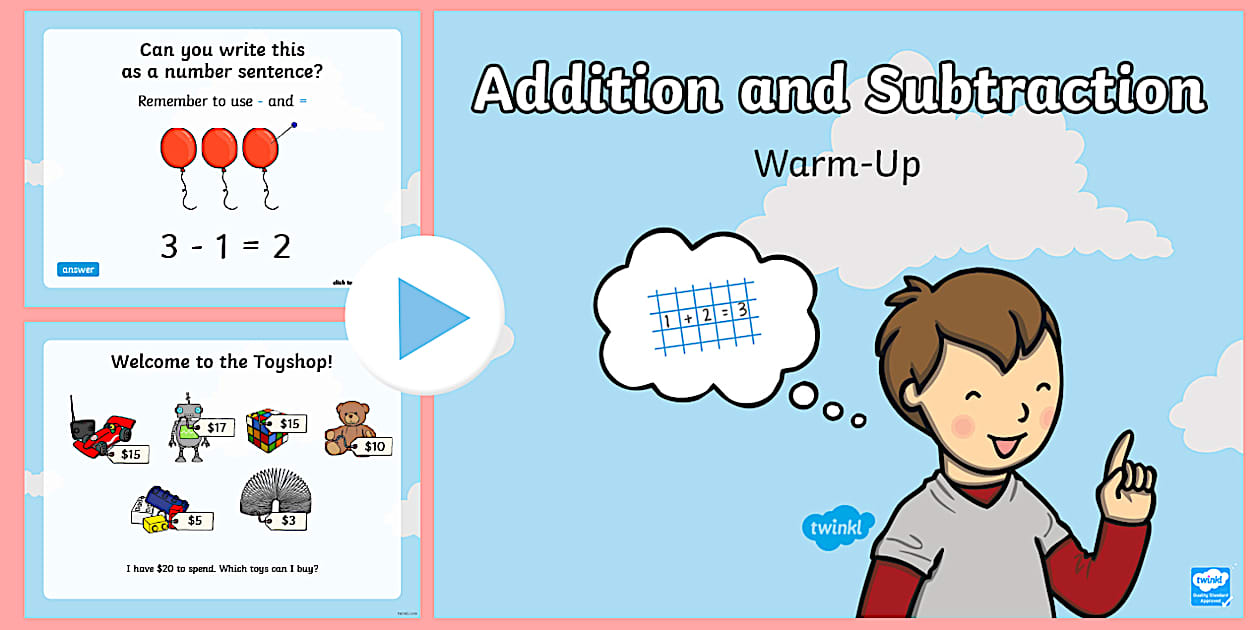 Year 1 Addition and Subtraction Warm-Up PowerPoint - Twinkl
