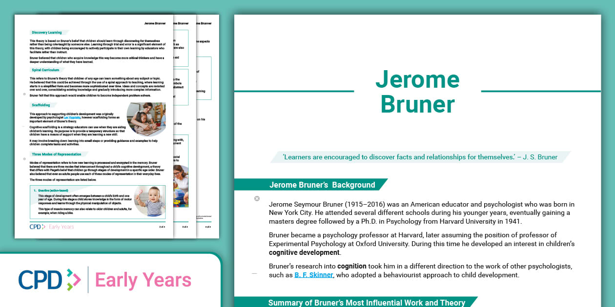 Jerome Bruner | Handout - Twinkl