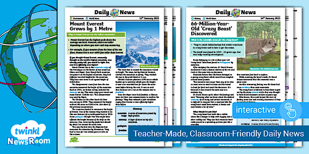 KS2 News Worksheets | Twinkl NewsRoom Resources - Twinkl