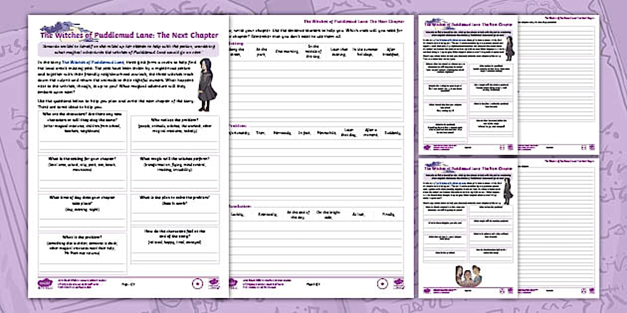 'The Witches of Puddlemud Lane' The Next Chapter Activity