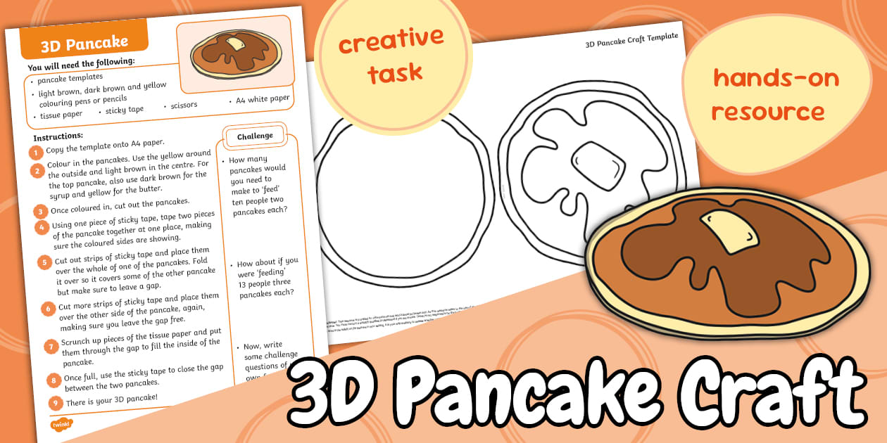 3D Pancake Craft Activity