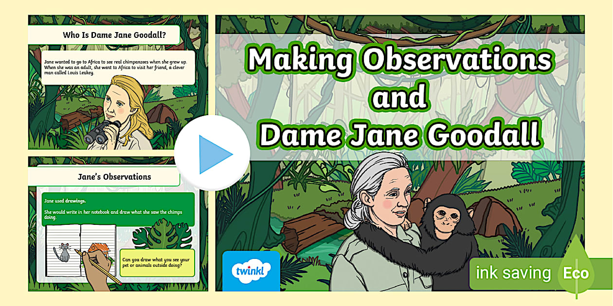 Dame Jane Goodall and Making Observations PowerPoint
