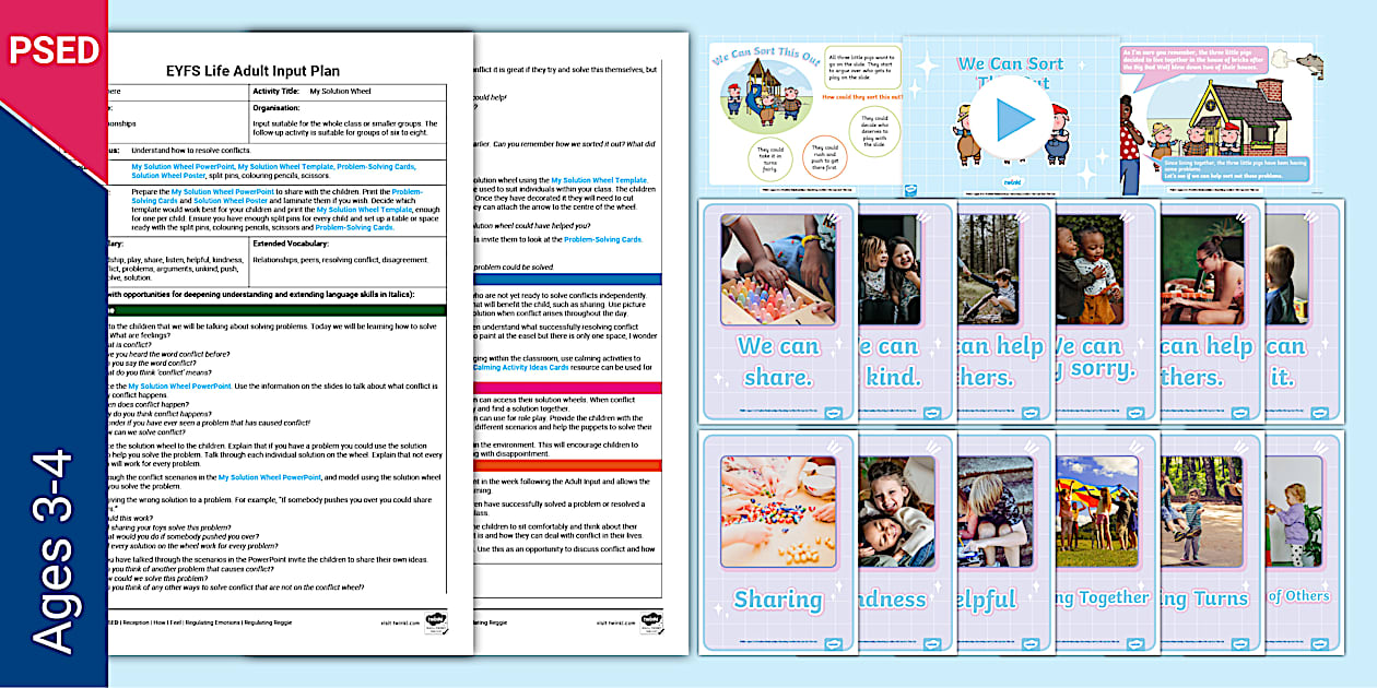 EYFS PSED We Can Sort This Out Adult Plan and Resource Pack