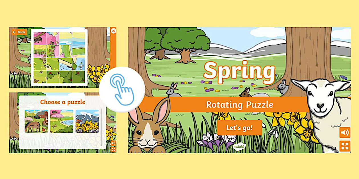 Spring Rotating Picture Puzzle (teacher made) - Twinkl
