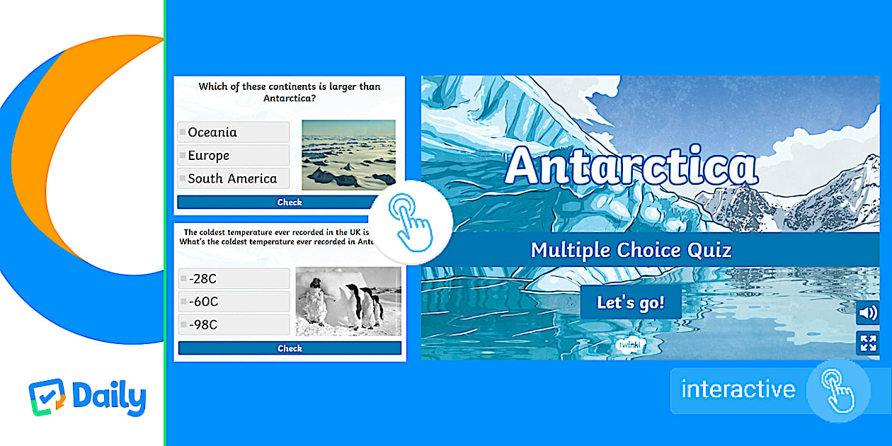 Antarctica Multiple Choice Quiz (teacher made) - Twinkl