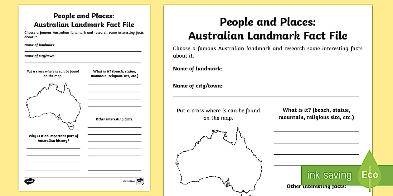 Australian Landmark Fact File for Kids | Geography - Twinkl