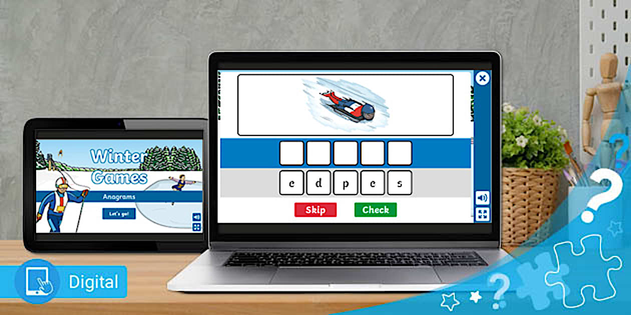 Interactive Winter Olympics Anagram Puzzle Game | Twinkl Go!