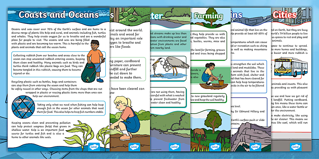 Protecting Different Environments | Poster Pack | Twinkl