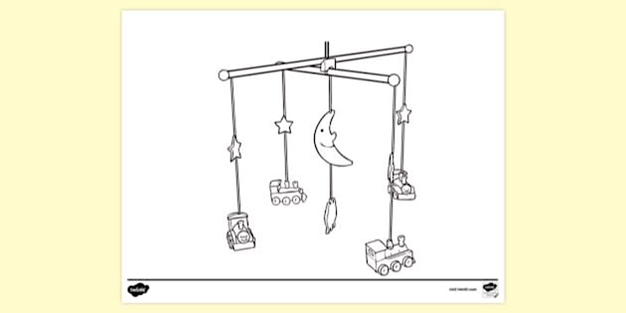 Baby Mobile Colouring | Colouring Sheets (teacher made)