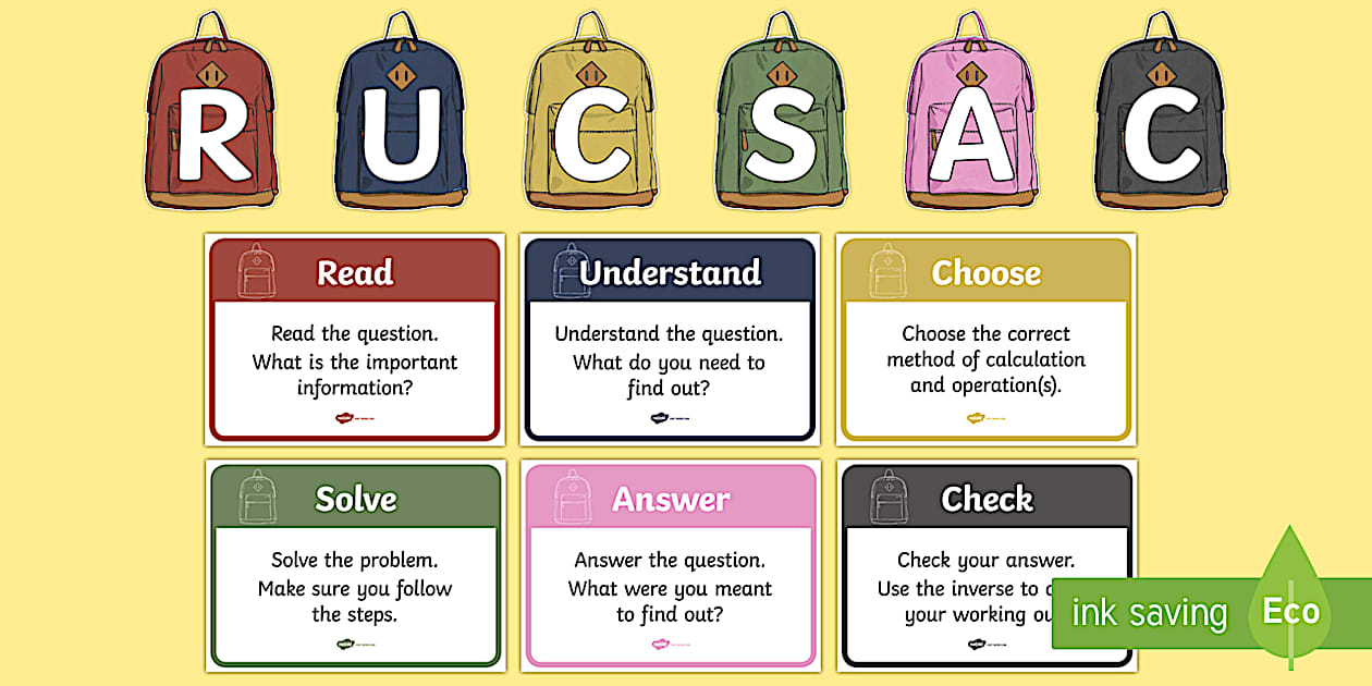 RUCSAC Maths Display Posters - Twinkl RUCSAC Maths Display Posters - Twinkl