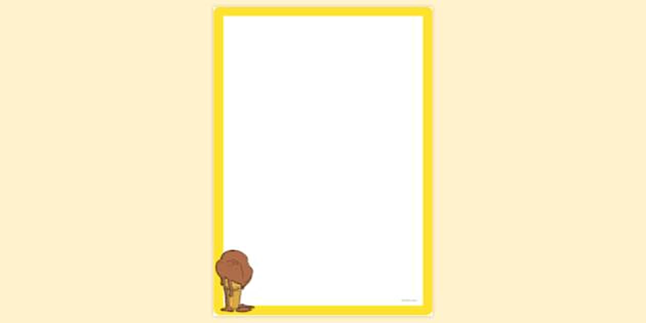 Melting Ice Cream Page Border | Page Borders | Twinkl