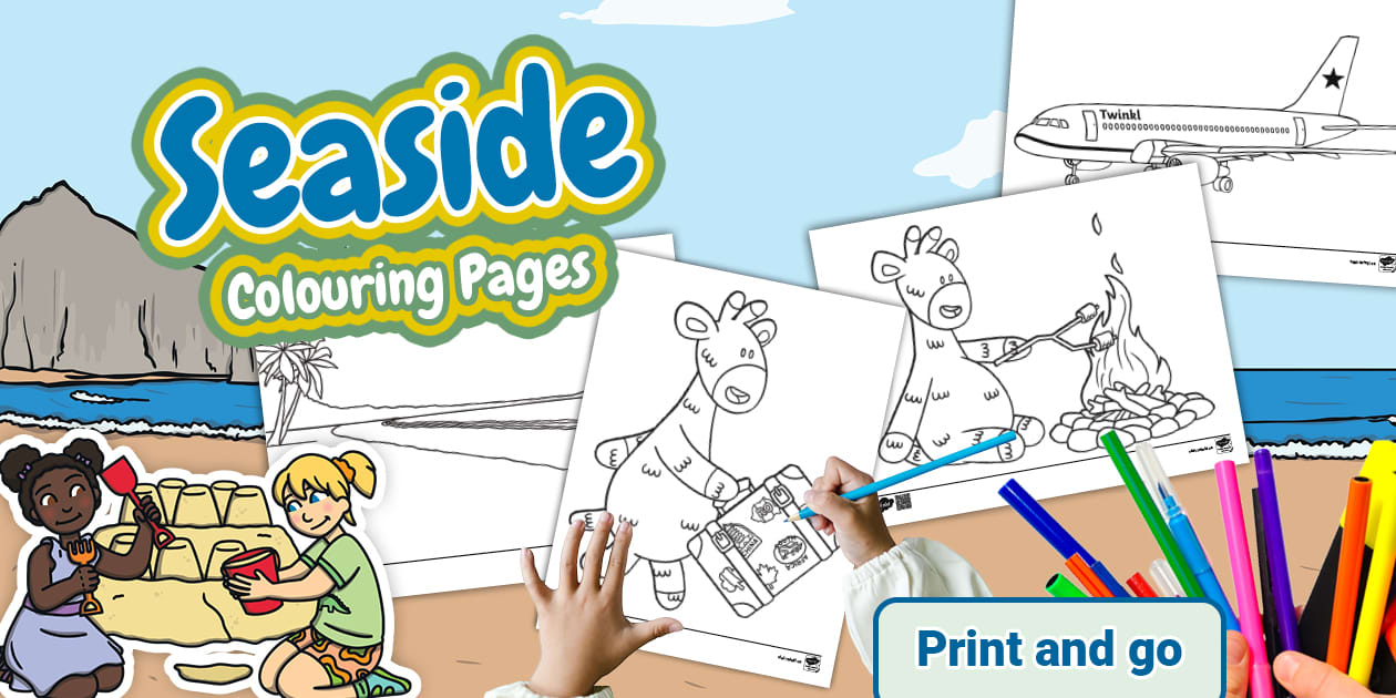 * NEW * Seaside Colouring Pages | Twinkl Canada