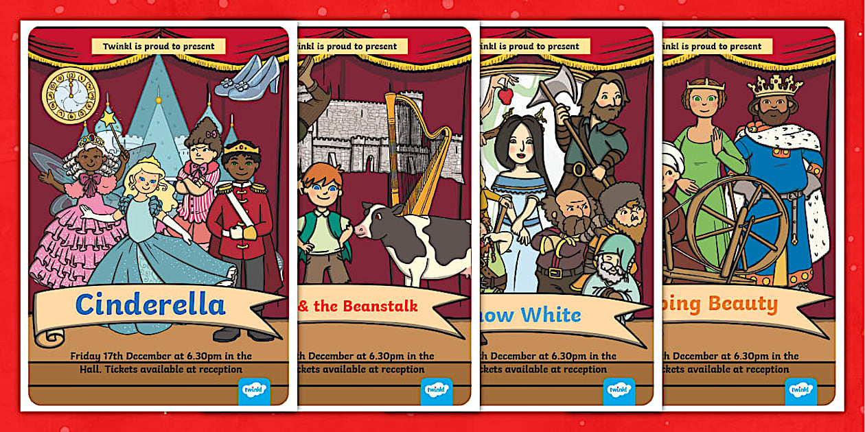 Pantomime Poster Templates (teacher made) - Twinkl