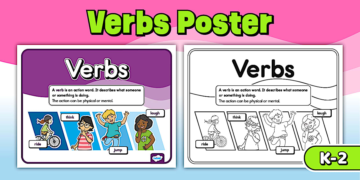 Verb Display Poster - Parts of Speech Pack