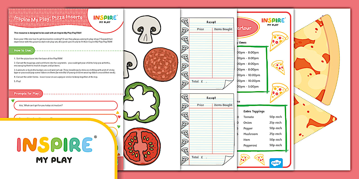 Inspire My Play: Pizza Inserts (creat de profesori) - Twinkl