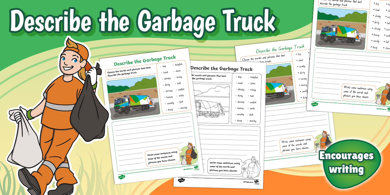 Describe the Garbage Truck Worksheet