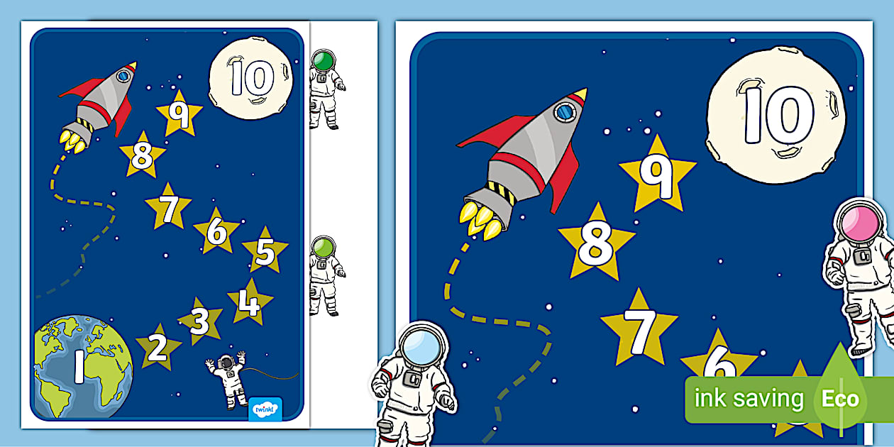 Astronaut and Space Good Work and Behaviour Reward Chart