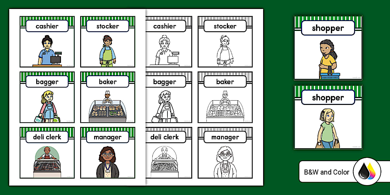 Grocery Store Dramatic Play Badges - Twinkl