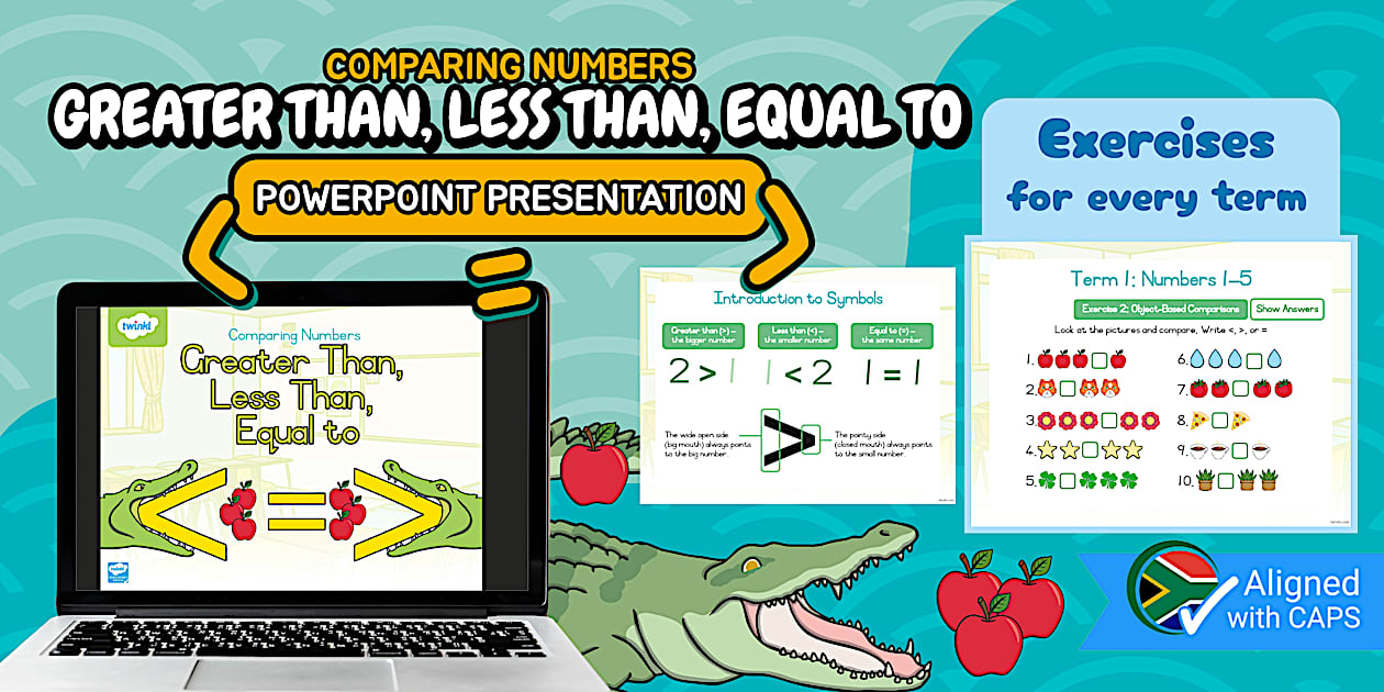 PowerPoint: Greater Than, Less Than, Equal To (, =)