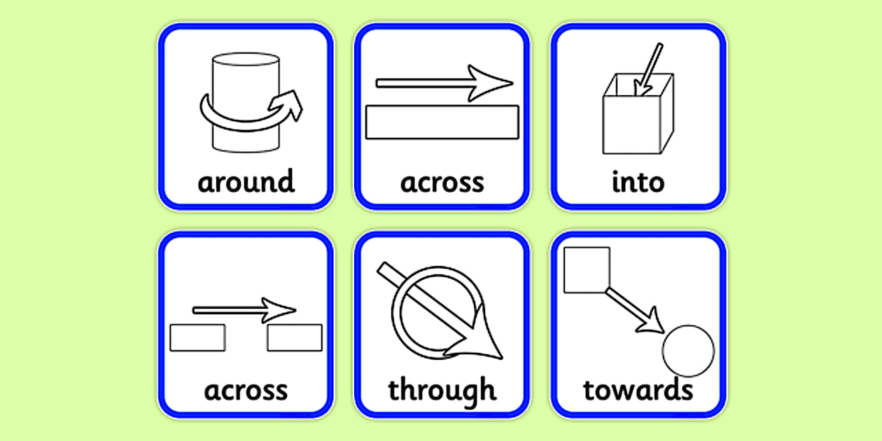 Directional Prepositions Symbol Cards (teacher made)